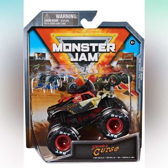 Spin Master | Toys | New In Box Monster Jam Pirates Curse 64 Scale ...